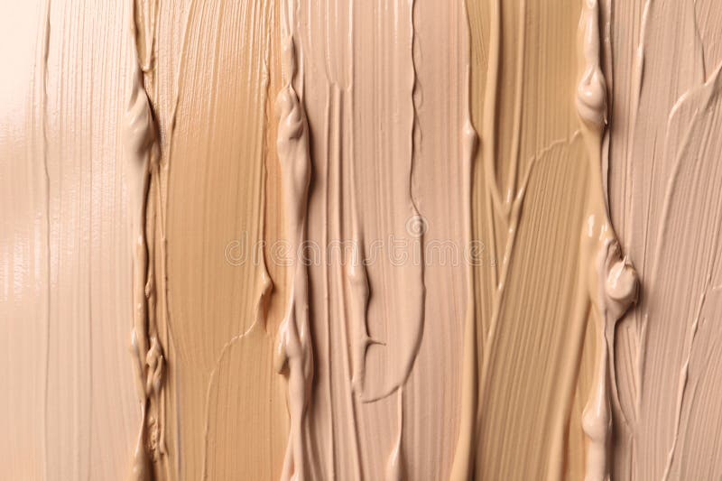 Samples of Skin Foundation As Background, Closeup Stock Photo - Image ...