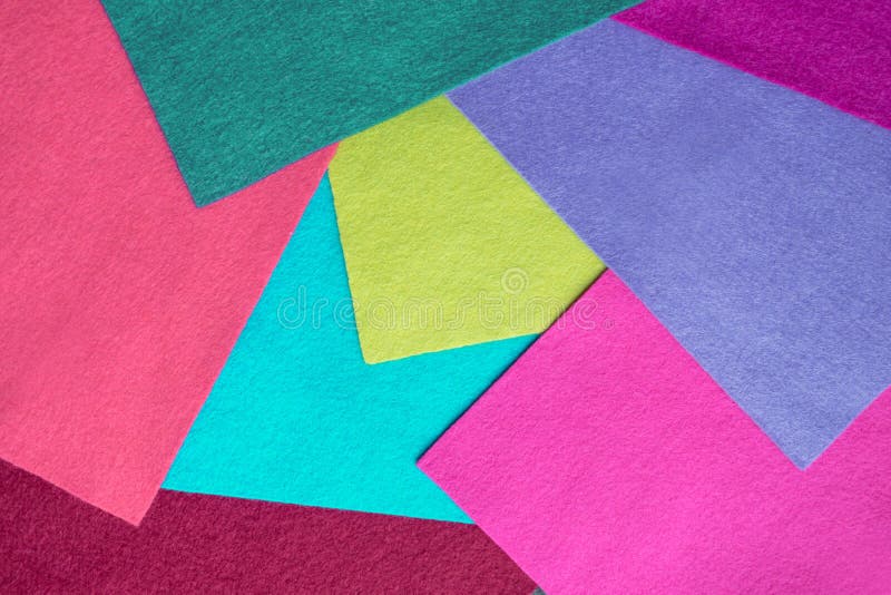 Samples of Soft Felt Flaps in Different Colours. Fan of Colored Stock ...