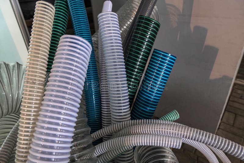 Samples of Spiral Hoses in the Store Stock Photo - Image of service ...