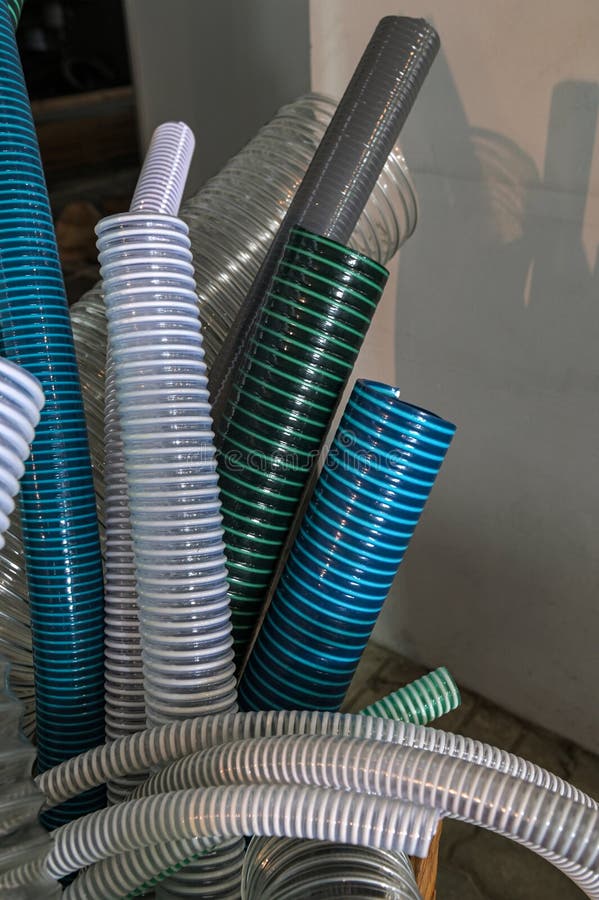 Samples of Spiral Hoses in the Store Stock Image - Image of duct ...