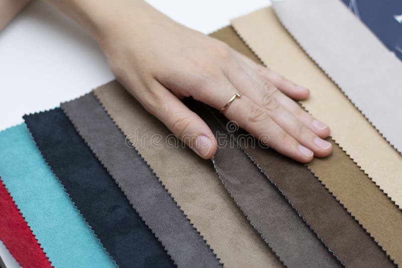 Samples of Suede for Sewing. Stock Image - Image of clothing ...