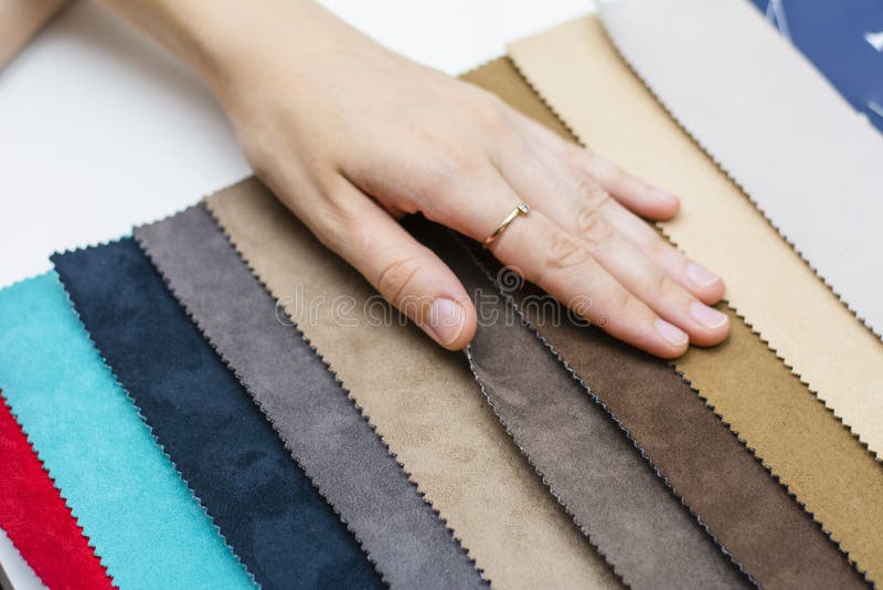 Samples of Suede for Sewing. Stock Image - Image of textiles, suede ...