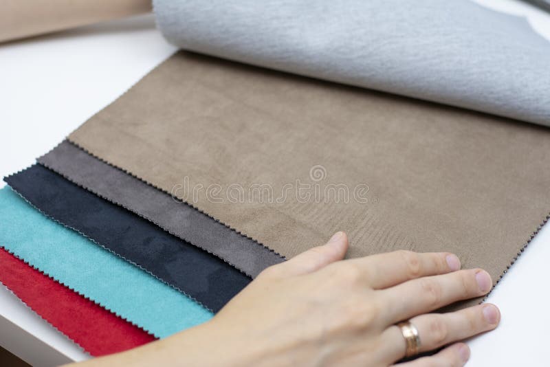 Samples of Suede for Sewing. Stock Image - Image of clothing ...