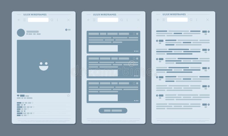 Samples of user interface stock vector. Illustration of blog - 169233327