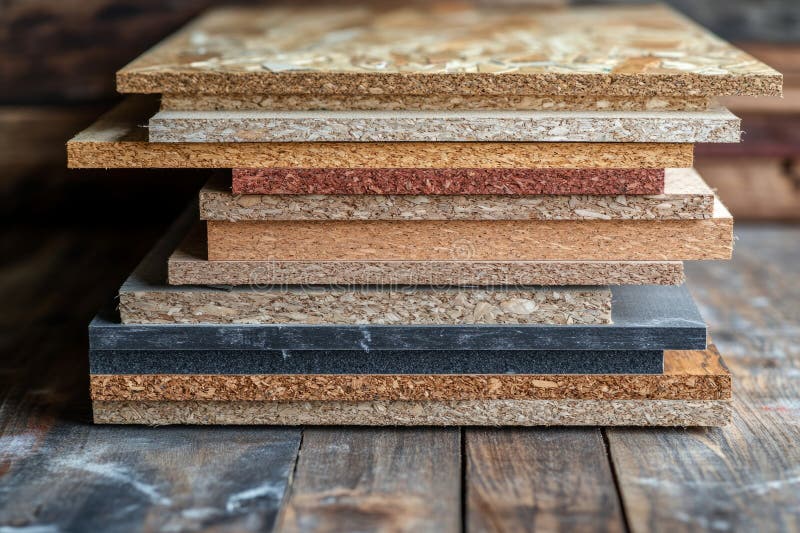 Samples of Wood-based Panels are Stacked, Revealing Their Unique ...