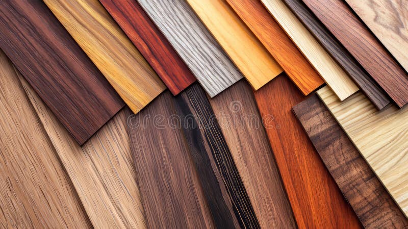 Samples of Wood, Each with a Unique Grain Pattern. Stock Photo - Image ...