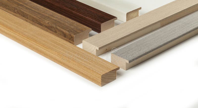 Samples of wooden molding stock photo. Image of frames - 122140426