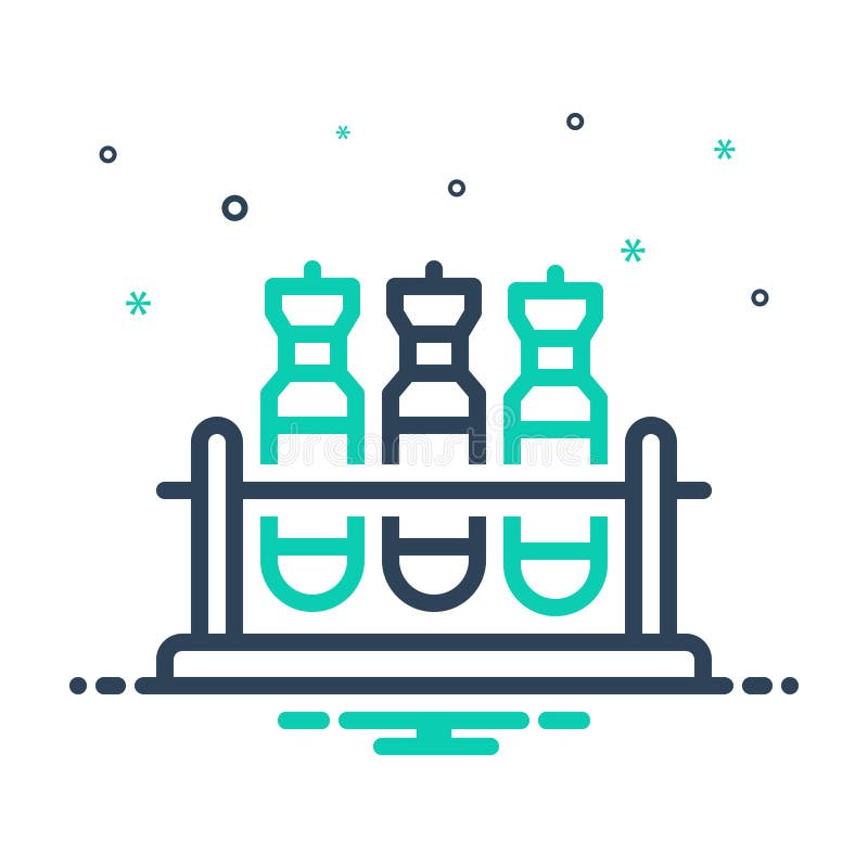 Mix Icon for Sampling, Sample and Test Stock Vector - Illustration of ...