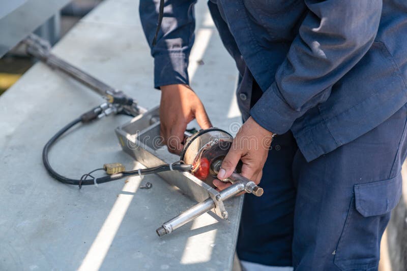 Sampling Pipe for Sampling Air in Stack of Boiler Stock Image - Image ...
