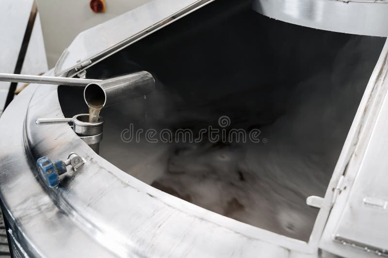 Sampling in Process of Brewing Beer at Beer Production Plant Stock ...