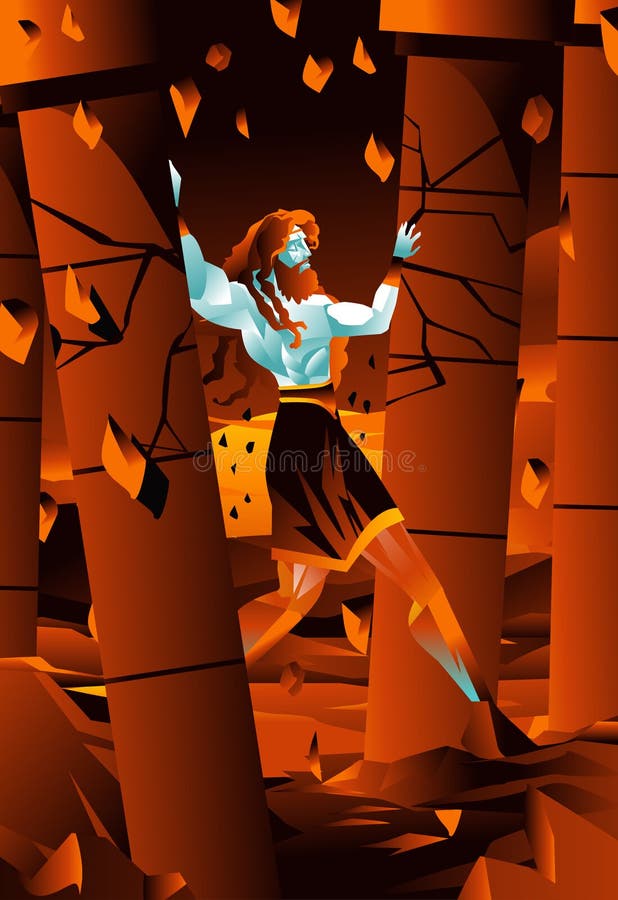 Samson Pushing Stock Illustrations – 15 Samson Pushing Stock ...