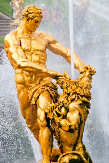 Samson statue stock image. Image of golden, ancient, design - 17781981