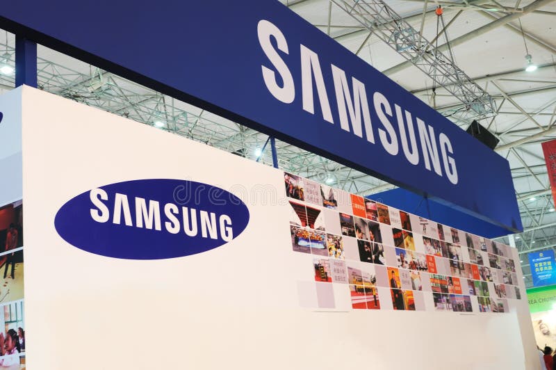 Samsung booth editorial stock photo. Image of china, designs - 16630858