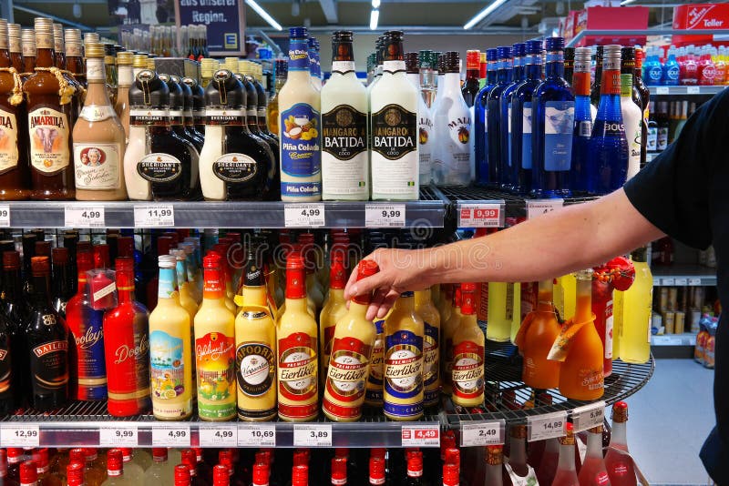 Alcoholic Drinks in a Supermarket Editorial Photography - Image of ...