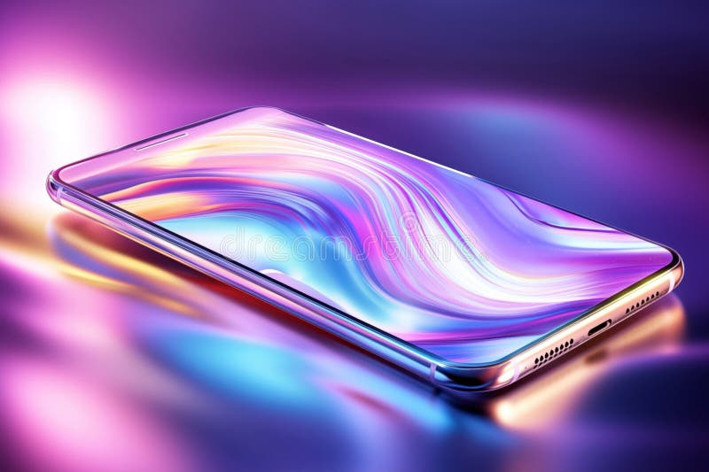 Samsung in Dark Space: Neon Glow and Cinematic Elegance Stock ...