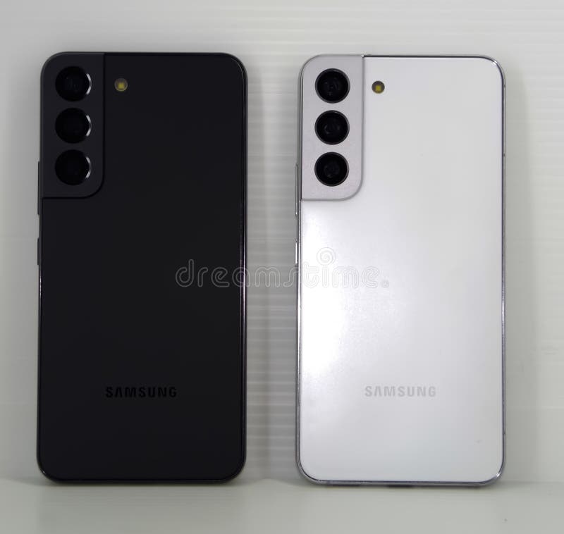 Samsung Galaxy S22 Black and White Rear View Editorial Stock Photo ...