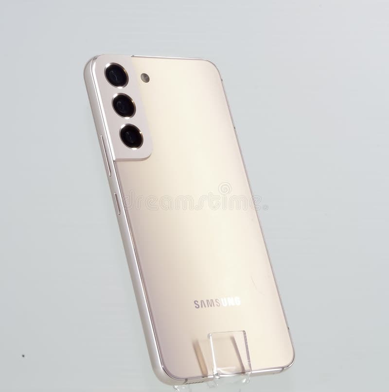 Samsung Galaxy S22 Pink Rear View Editorial Stock Photo - Image of ...