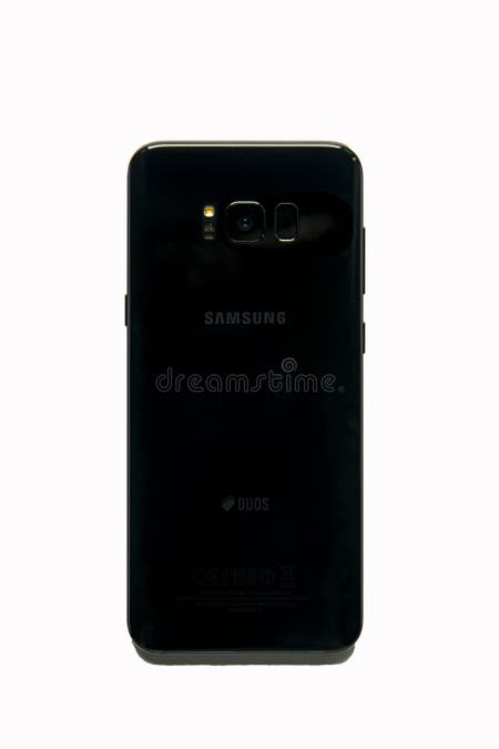 Samsung Galaxy S8 Smartphone Backside View Editorial Stock Image ...