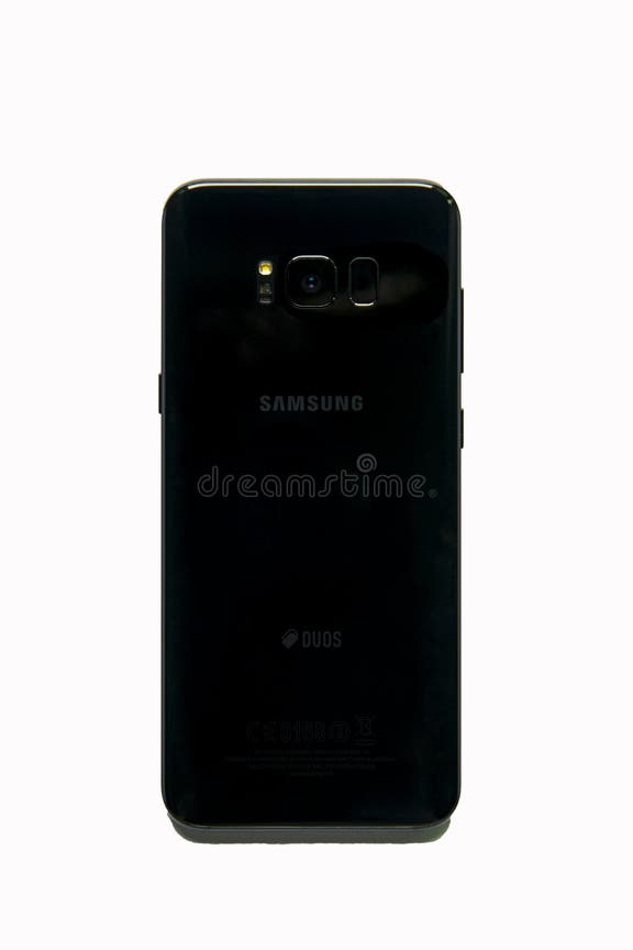 Samsung Galaxy S8 Smartphone Backside View Editorial Stock Image ...