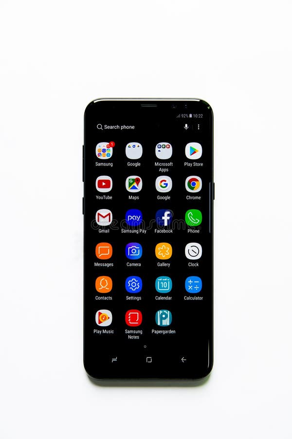 Samsung Galaxy S8 Smartphone Backside View Editorial Stock Image ...