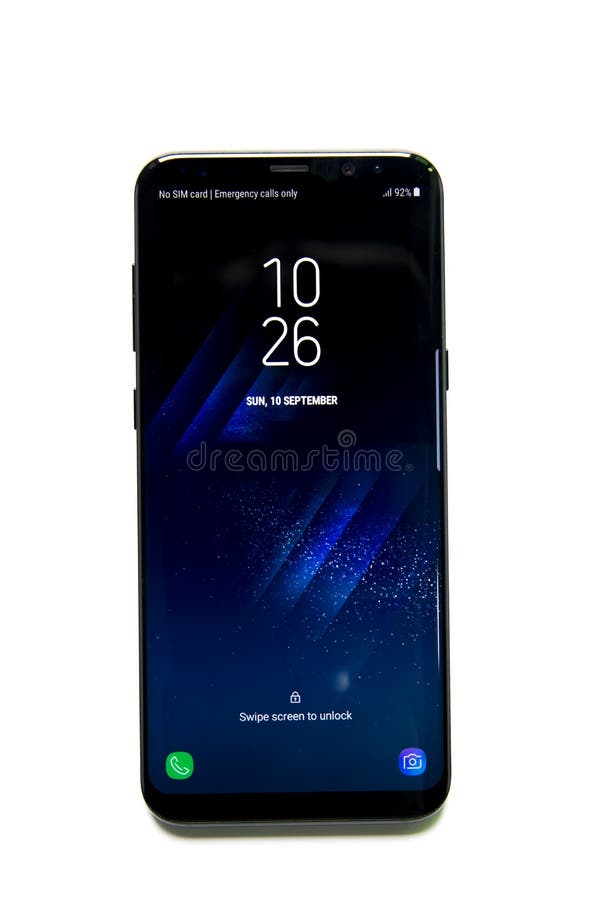 Samsung Galaxy S8 Smartphone Backside View Editorial Stock Image ...