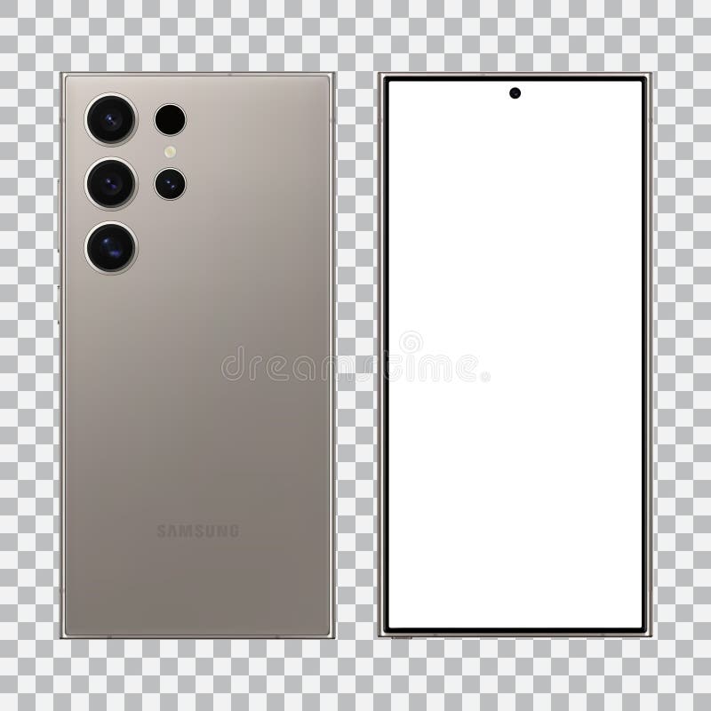 Samsung Galaxy S24 Ultra Mockup on Transparent Background Editorial ...