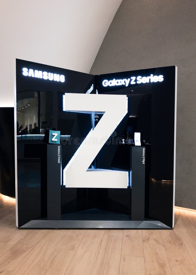 Samsung Galaxy Z Advertising Digital Indoor Stand Editorial Image ...