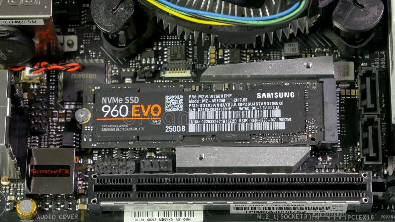 Samsung NVMe SSD Installed in a Computer Editorial Image - Image of ...