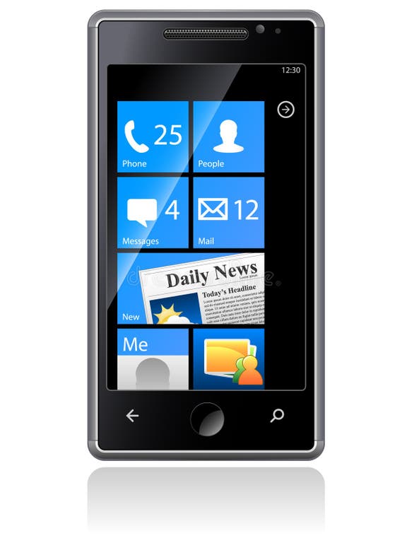 Samsung Omnia Phone editorial photography. Illustration of apps - 16446887