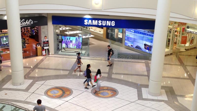 Samsung Store Inside Shopping Mall Stock Footage - Video of shot, floor ...