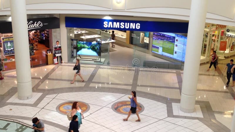 Samsung Store Inside Shopping Mall Stock Video - Video of market ...
