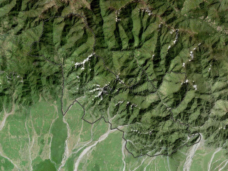 Samtse, Bhutan. High-res Satellite. No Legend Stock Illustration ...