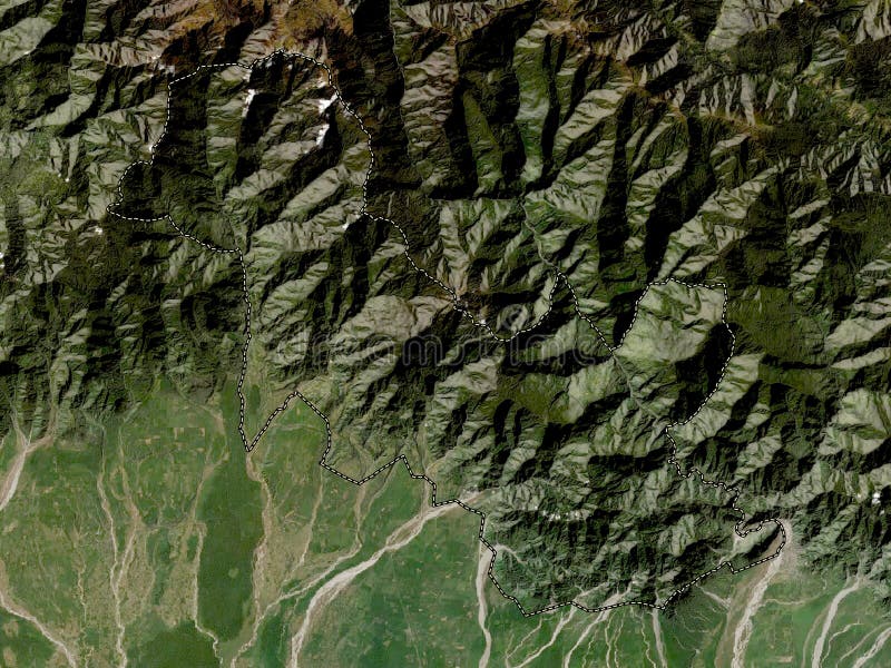 Samtse, Bhutan. Low-res Satellite. No Legend Stock Photo - Image of ...