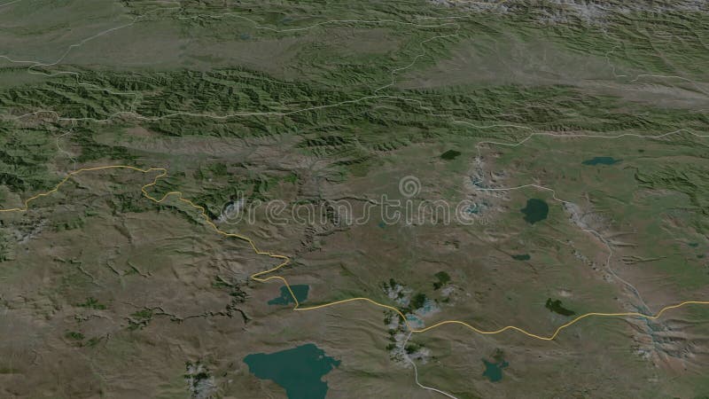 Samtskhe-Javakheti Extruded. Georgia. Stereographic Bilevel Map Stock ...