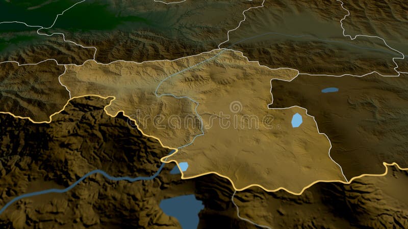 Samtskhe-Javakheti, Georgia - Highlighted. Physical Stock Illustration ...