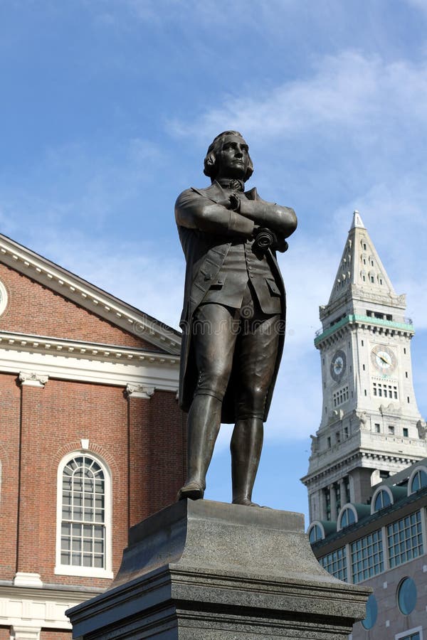 Samuel Adams Statue Boston MA Stock Image - Image of centre ...