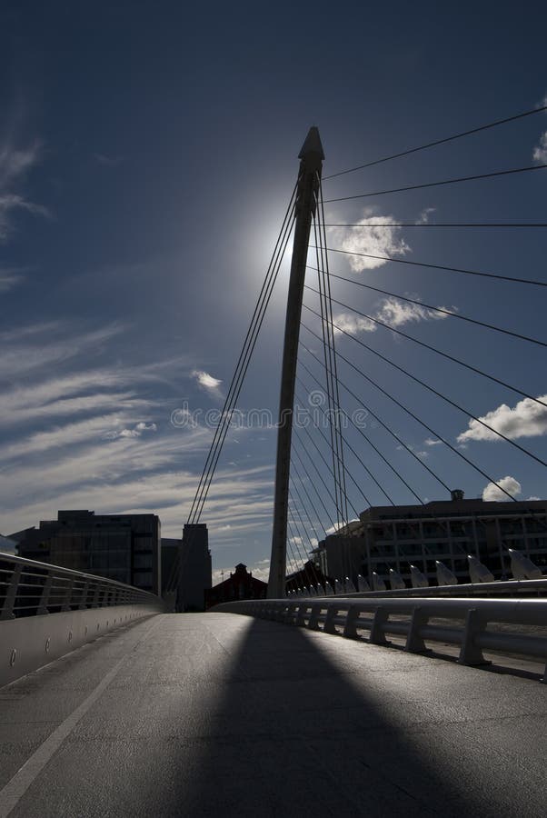 The Samuel Beckett bridge editorial stock image. Image of irish - 16324784