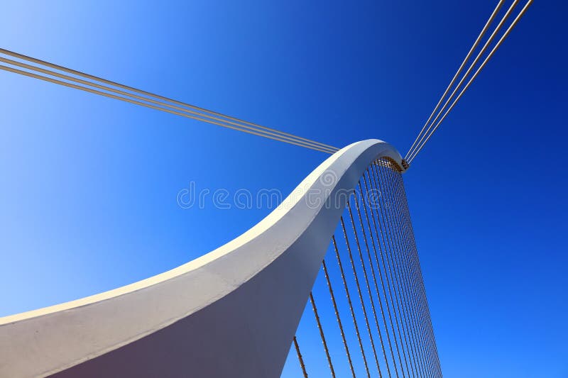 Samuel Beckett Bridge is a Cable-stayed Swingbridge, Editorial Photo ...