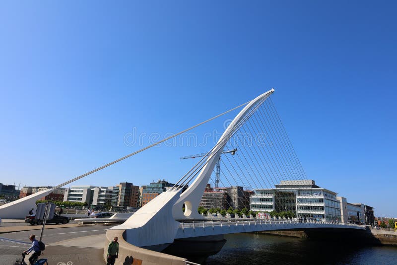 Samuel Beckett Bridge is a Cable-stayed Swingbridge, Editorial ...