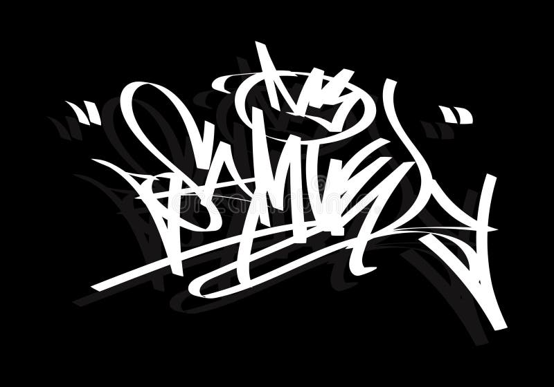 Samuel Graffiti Tag Style Art Stock Vector - Illustration of creative ...