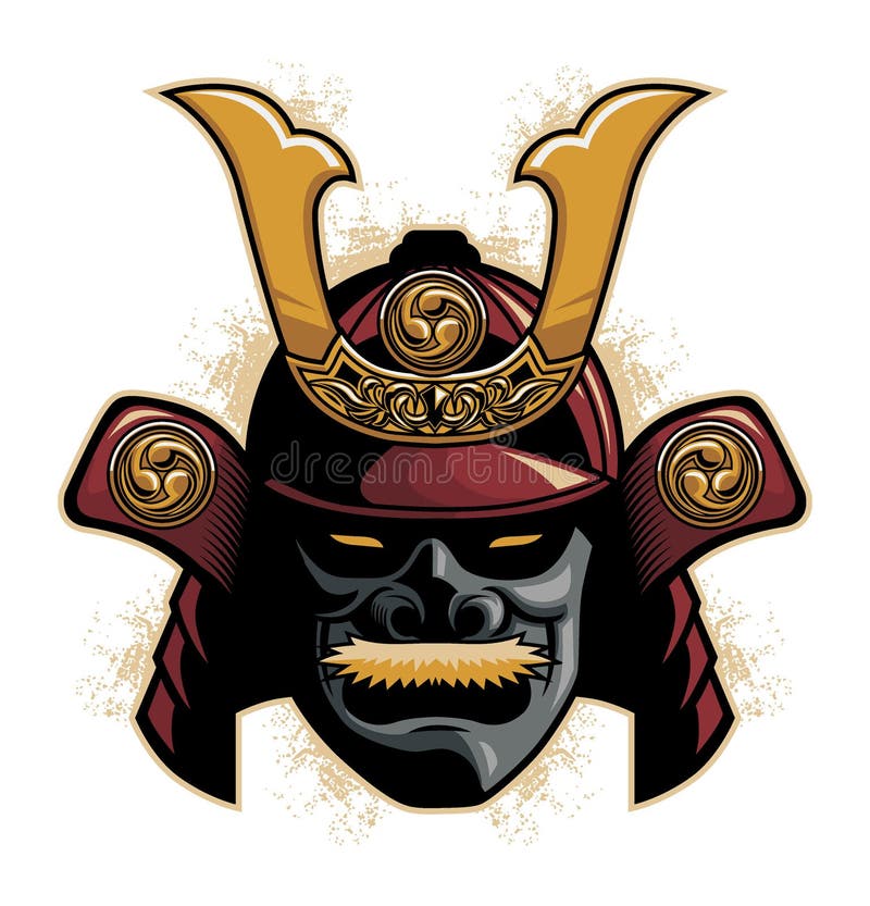 Samurai armor helmet stock vector. Illustration of ancient - 35695477