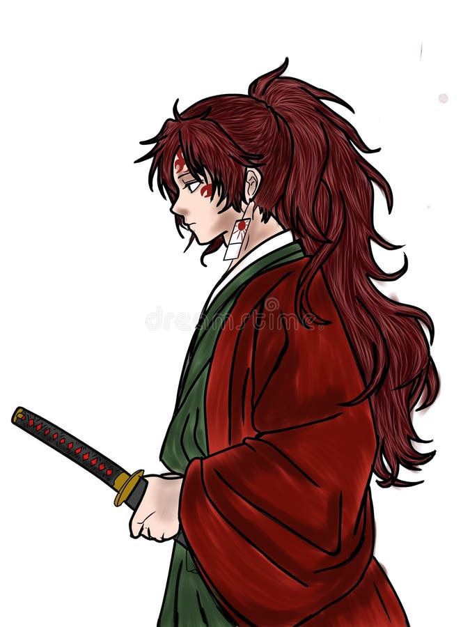 Anime Swordsman Drawing