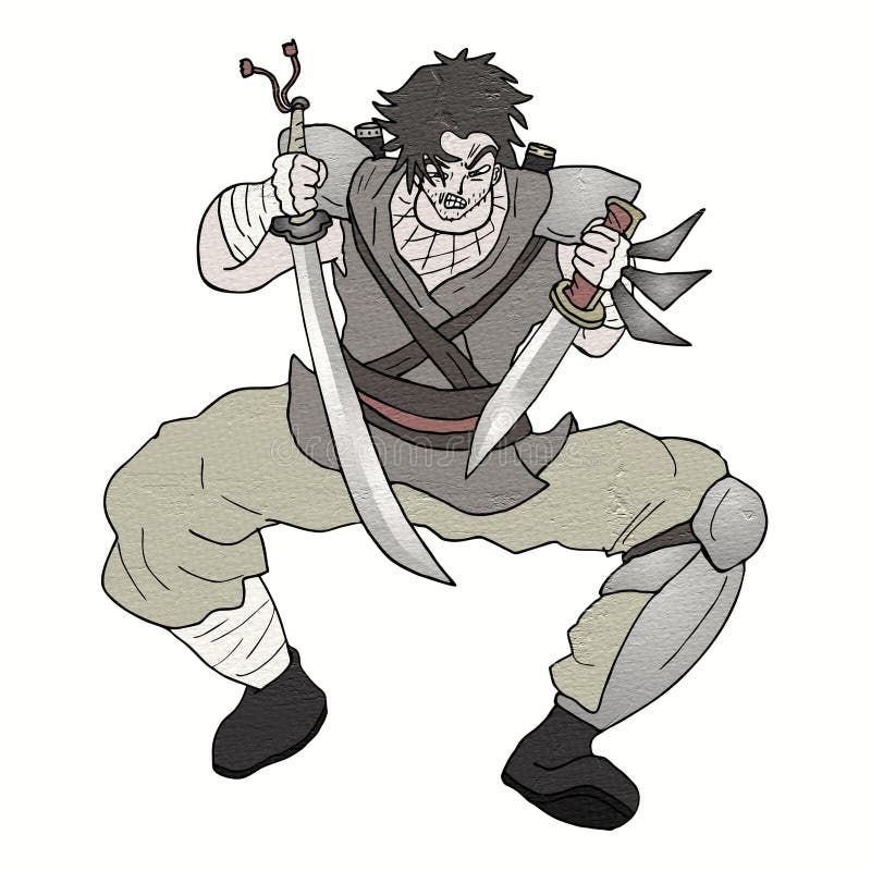 Samurai Attack Hand Drawing Stock Illustrations – 235 Samurai Attack ...