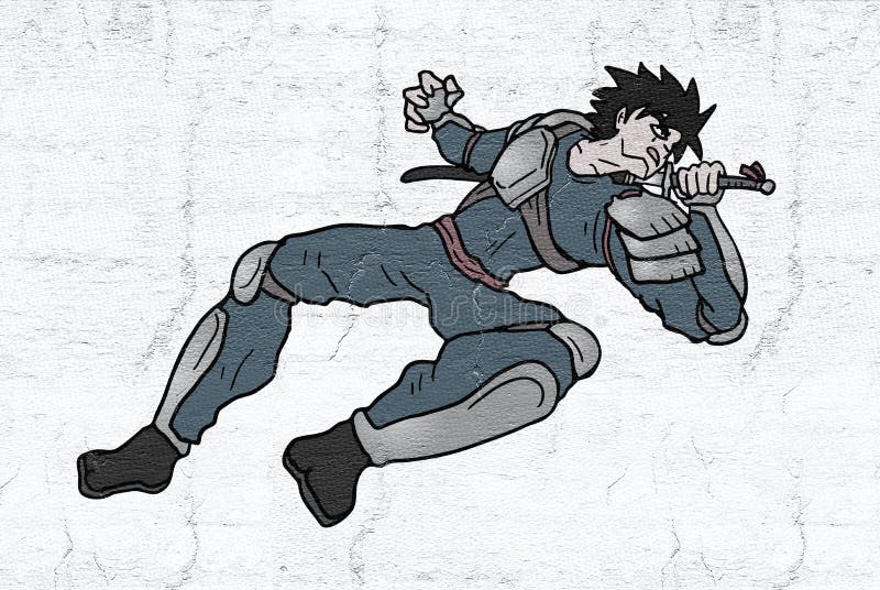 Samurai attack stock vector. Illustration of attack, sword - 62107602