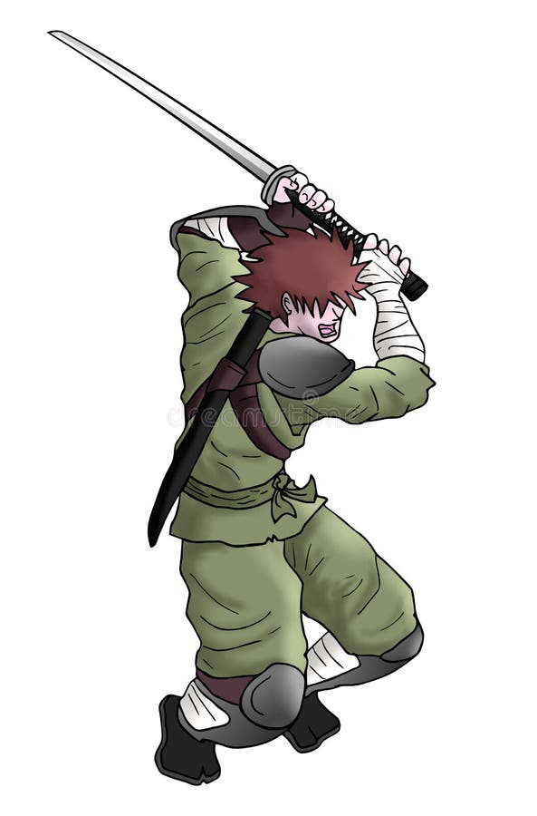 Samurai Attack Hand Drawing Stock Illustrations – 235 Samurai Attack ...