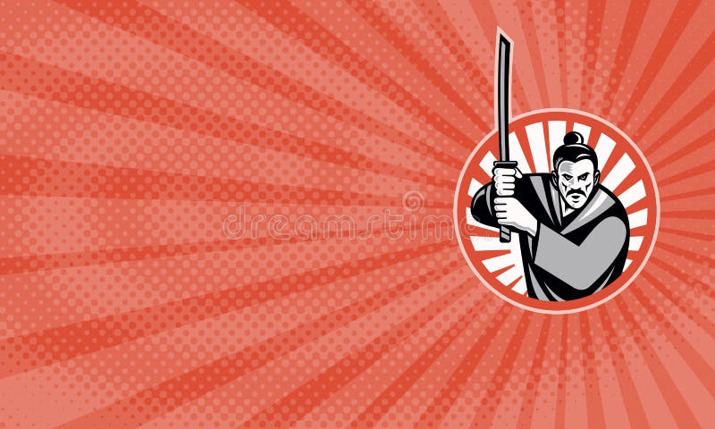 Samurai card template stock vector. Illustration of katana - 52483212