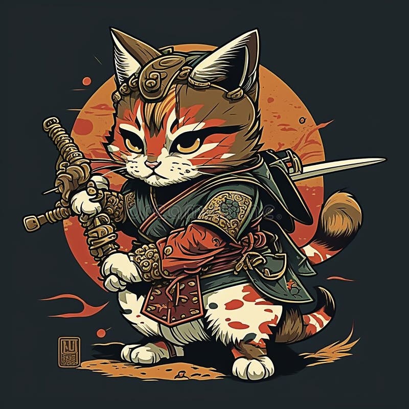 Samurai Cat Stock Illustrations – 550 Samurai Cat Stock Illustrations ...