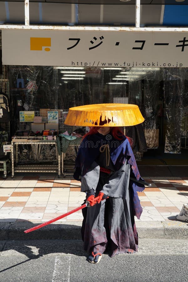 Samurai Cosplay editorial photography. Image of focus - 336659077