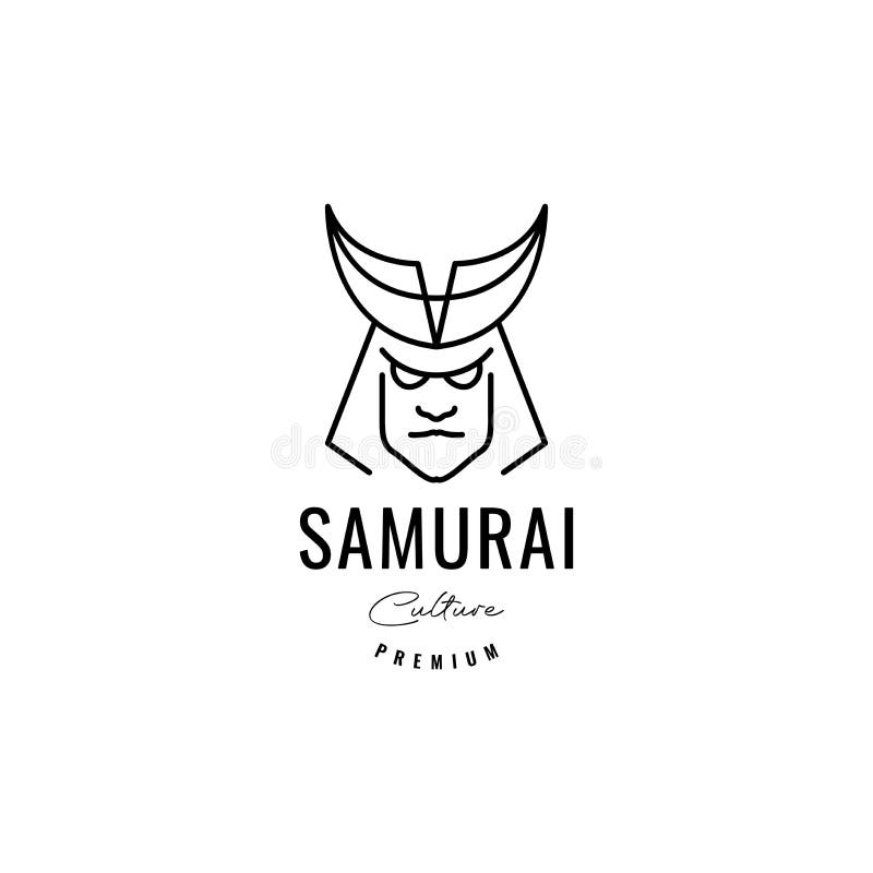 Samurai face mask logo stock vector. Illustration of honor - 61848528