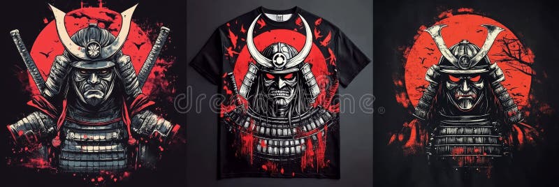 Samurai Design Featuring Bold Colors and Intricate Details, Perfect for ...